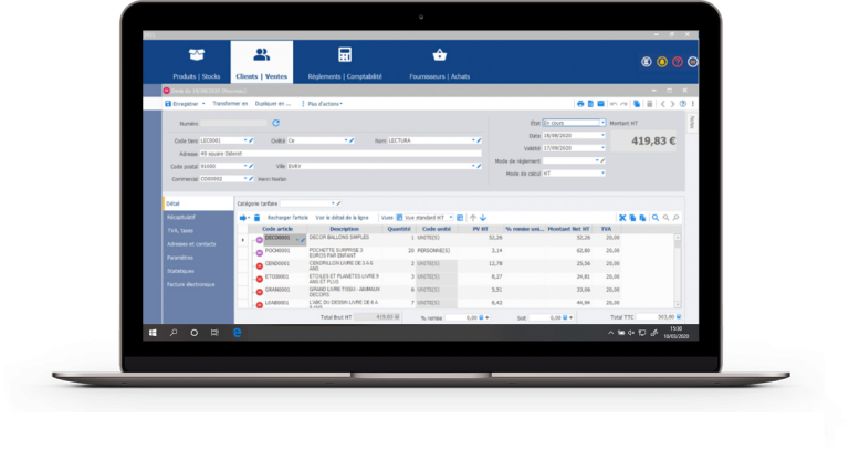 Logiciel EBP Gestion Commerciale - AmiGest